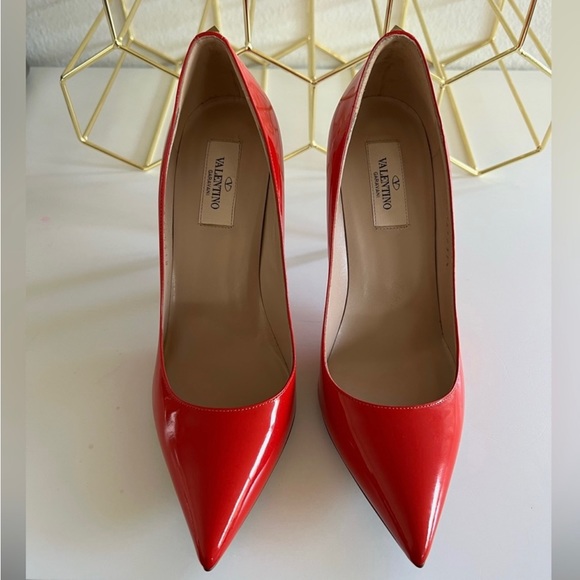Valentino | Shoes | Red Valentino Patent Leather Stiletto Pumps | Poshmark